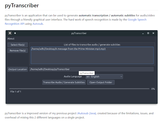 免費跨平台開源字幕軟體 - pyTranscriber - 不及格研究室