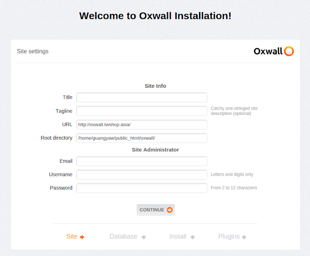 oxwall 安裝 - 不及格研究室